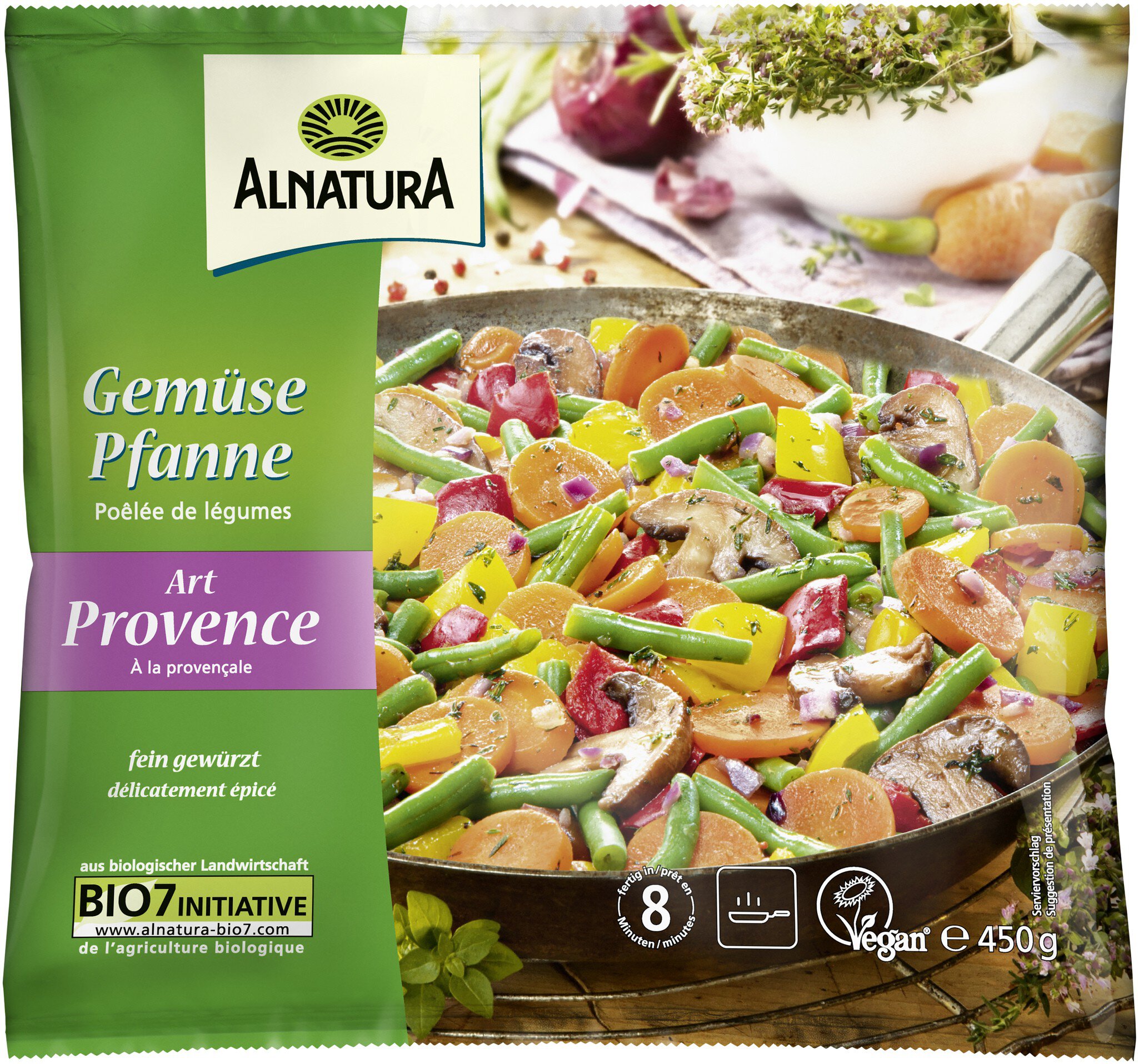 Gemüsepfanne Art Provence (TK) (450 g) in Bio-Qualität von Alnatura