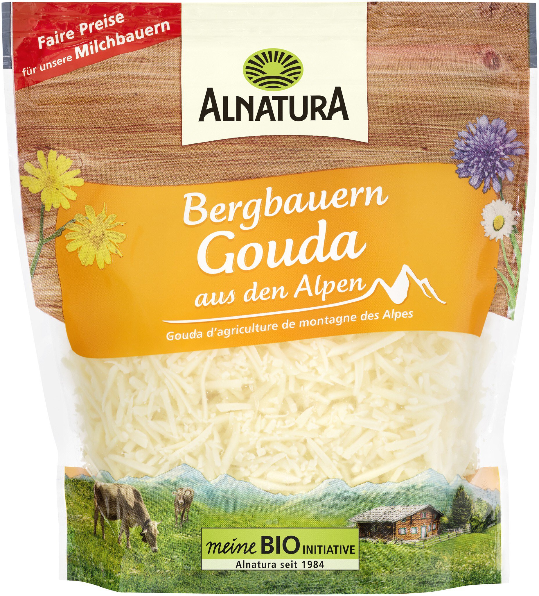 Gouda gerieben (150 g) in Bio-Qualität von Alnatura