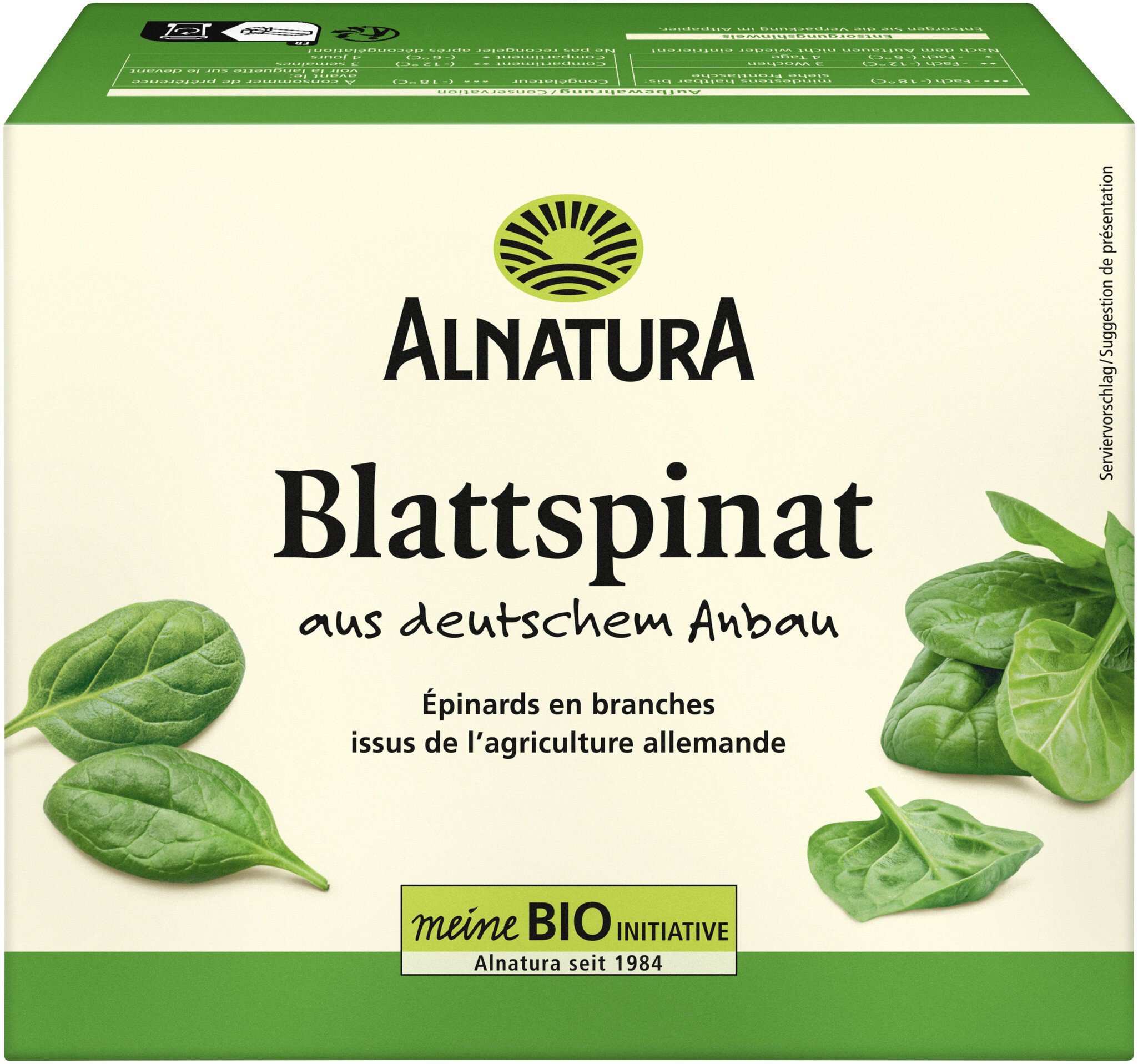 Blattspinat (TK) (450 g) in Bio-Qualität von Alnatura