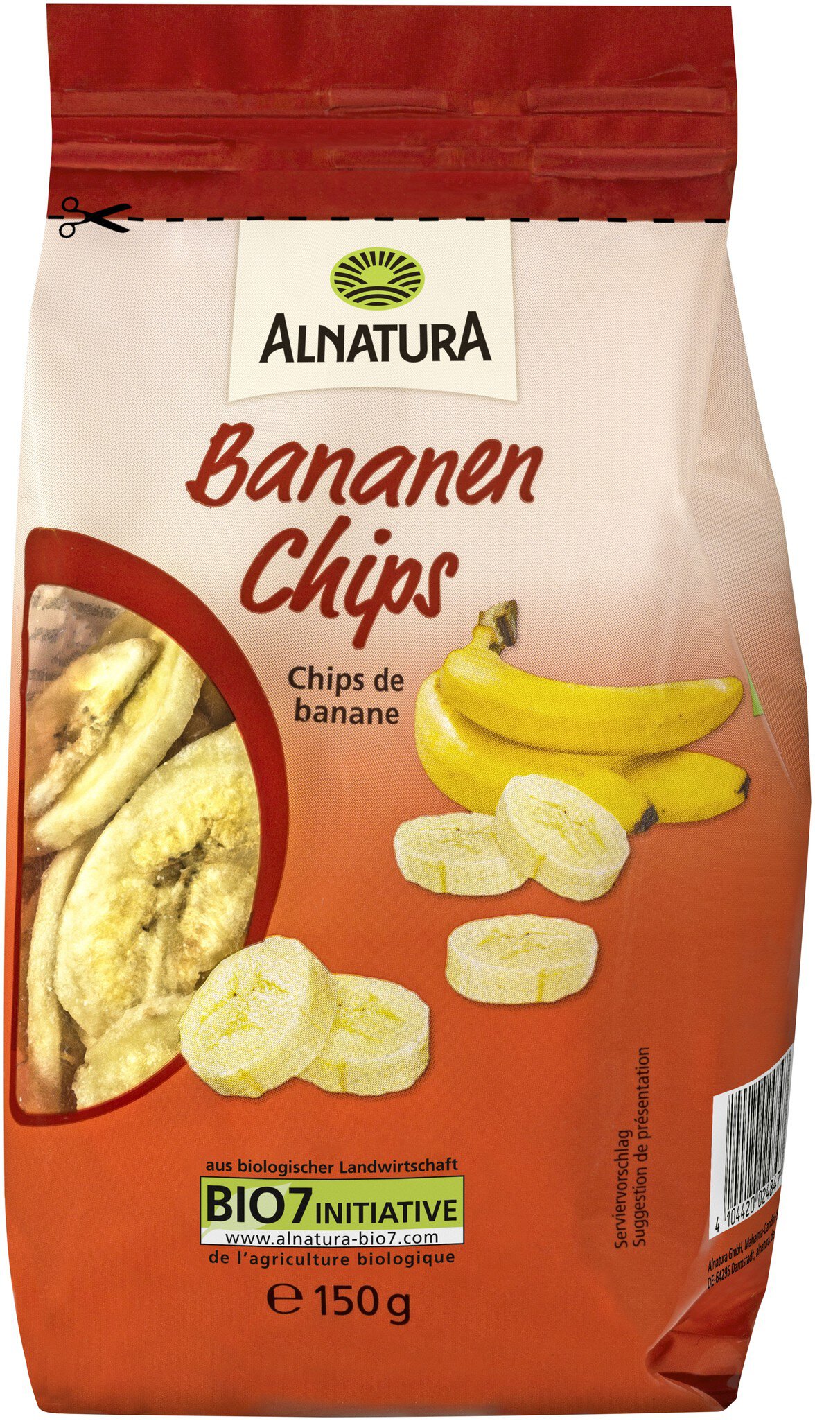 Bananenchips (150 g) in Bio-Qualität von Alnatura