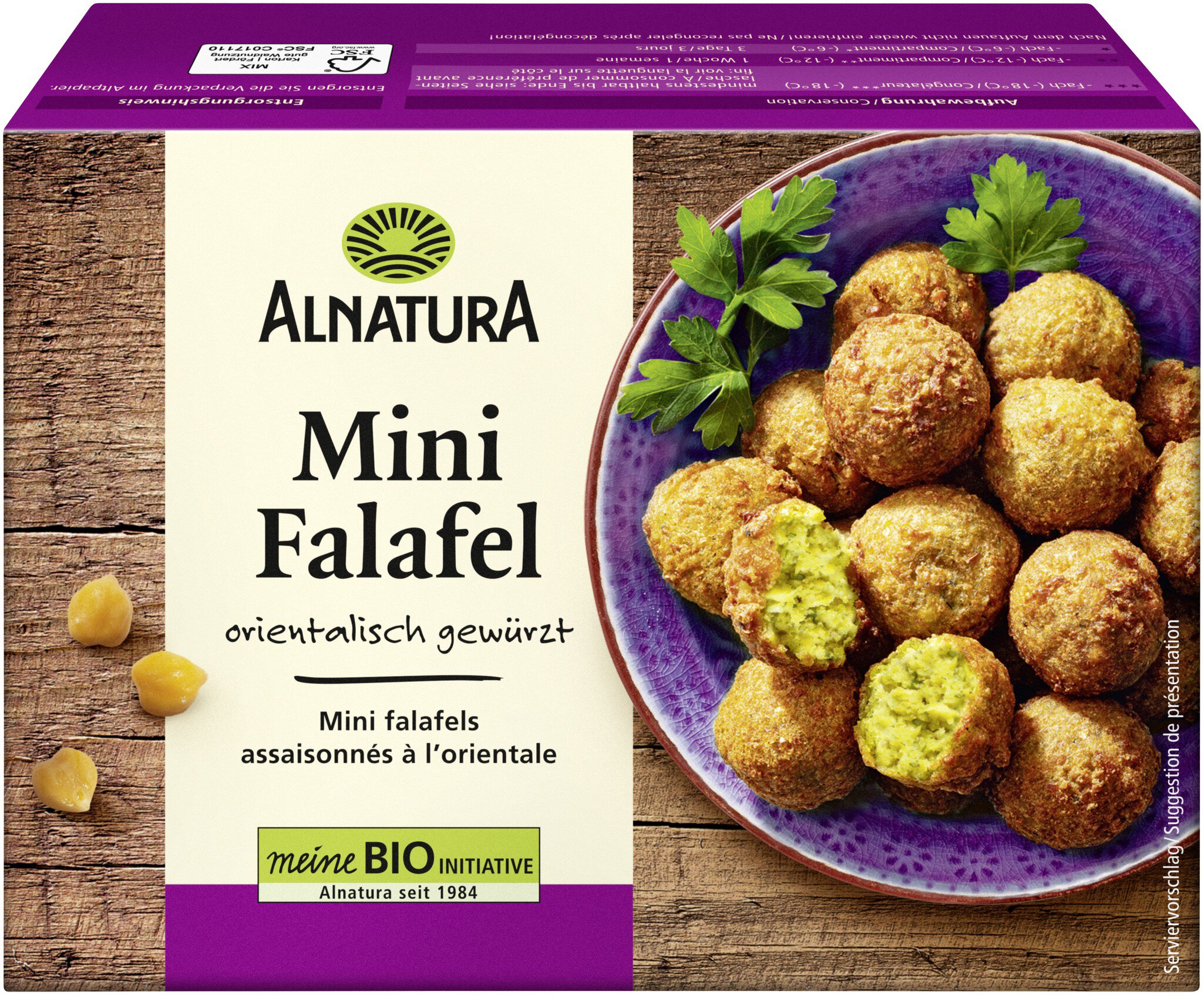 Mini-Falafel (TK) (220 g) in Bio-Qualität von Alnatura