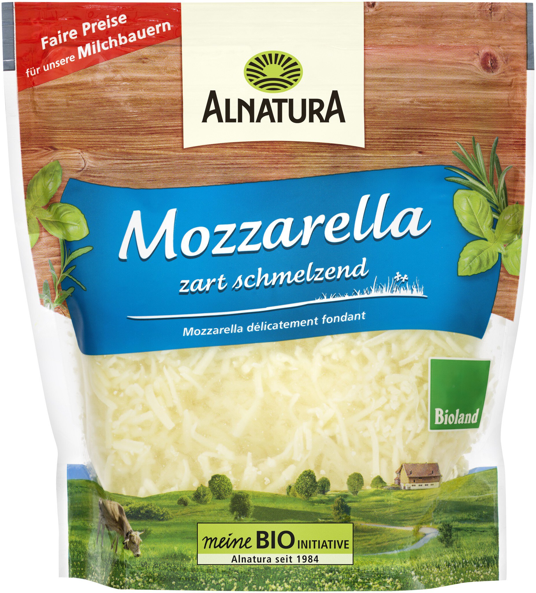 Geriebener Mozzarella