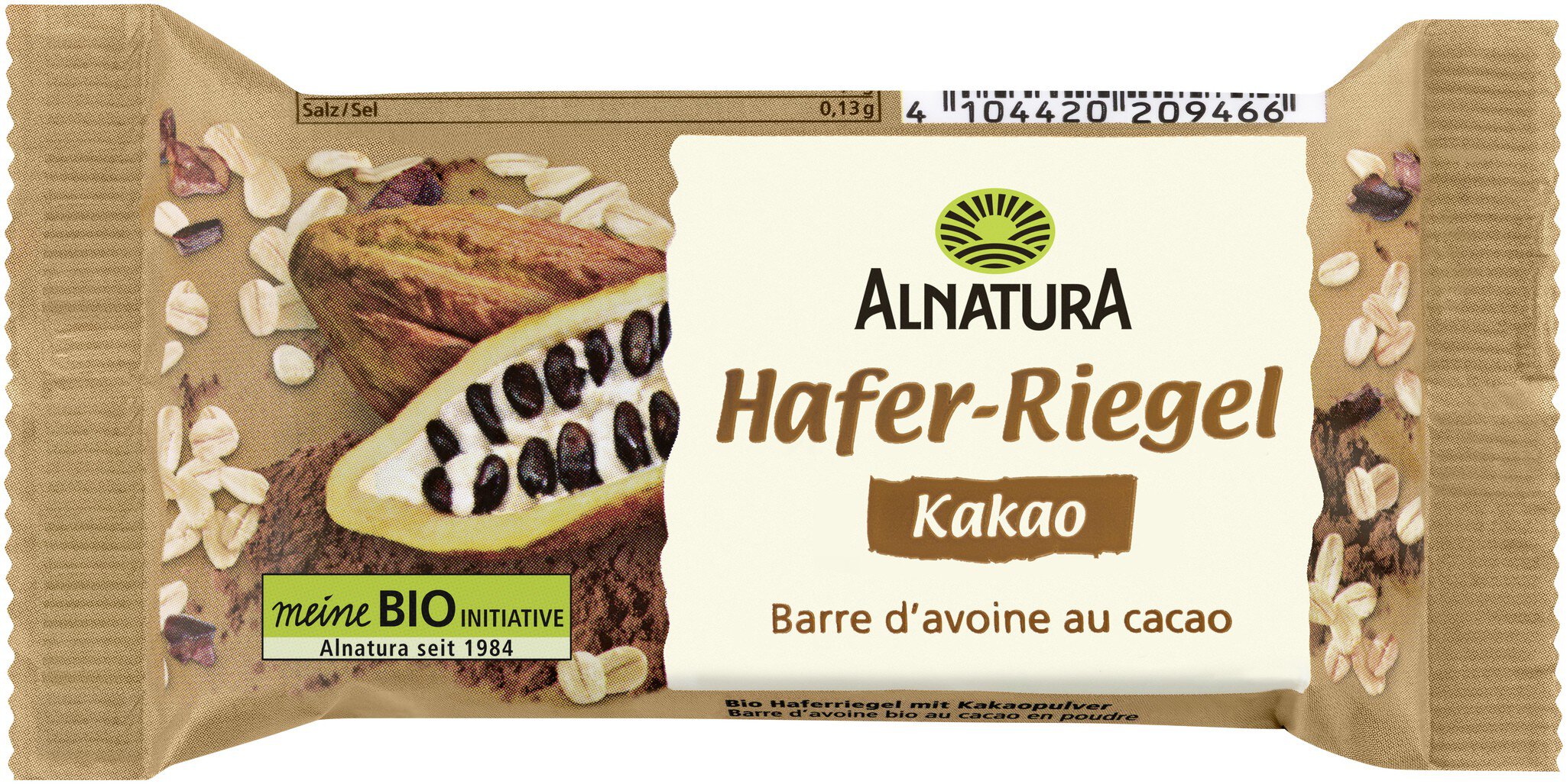 Hafer-Riegel Kakao (60 g) in Bio-Qualität von Alnatura